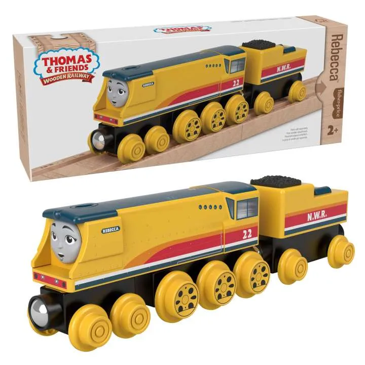 Thomas and Friends - Wooden Railway - Rebecca Engine & Car (Large)